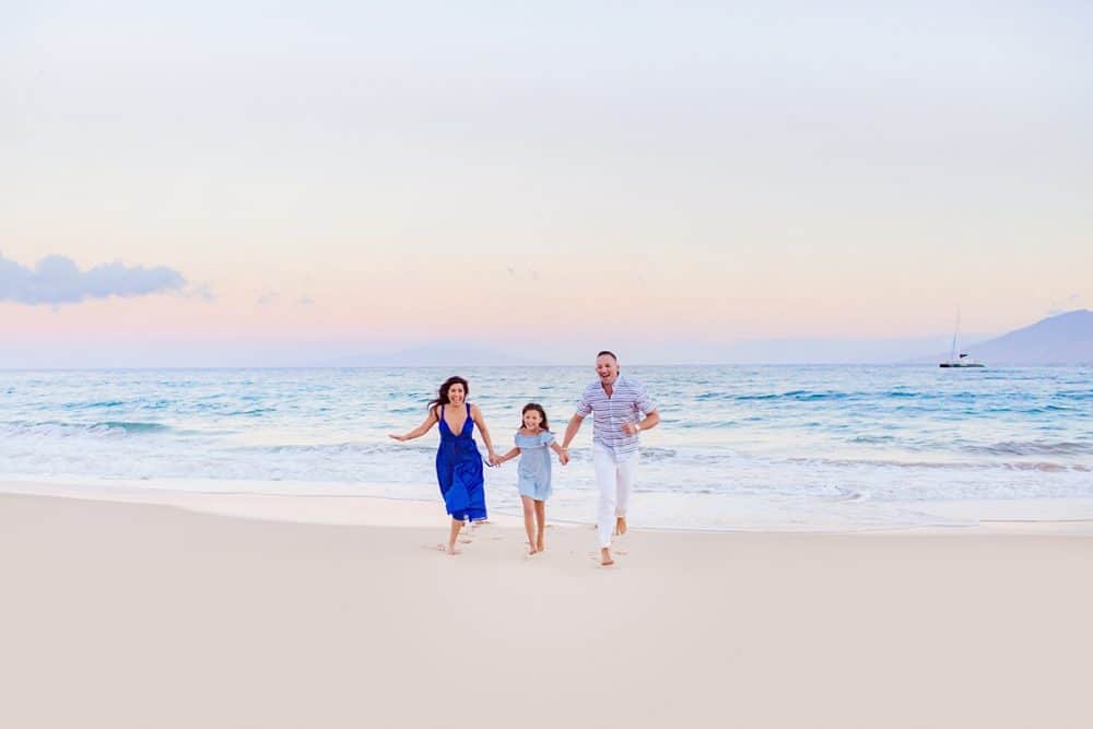 Family Drone Portraits on Maui - Land, Sea + Sky family portrait