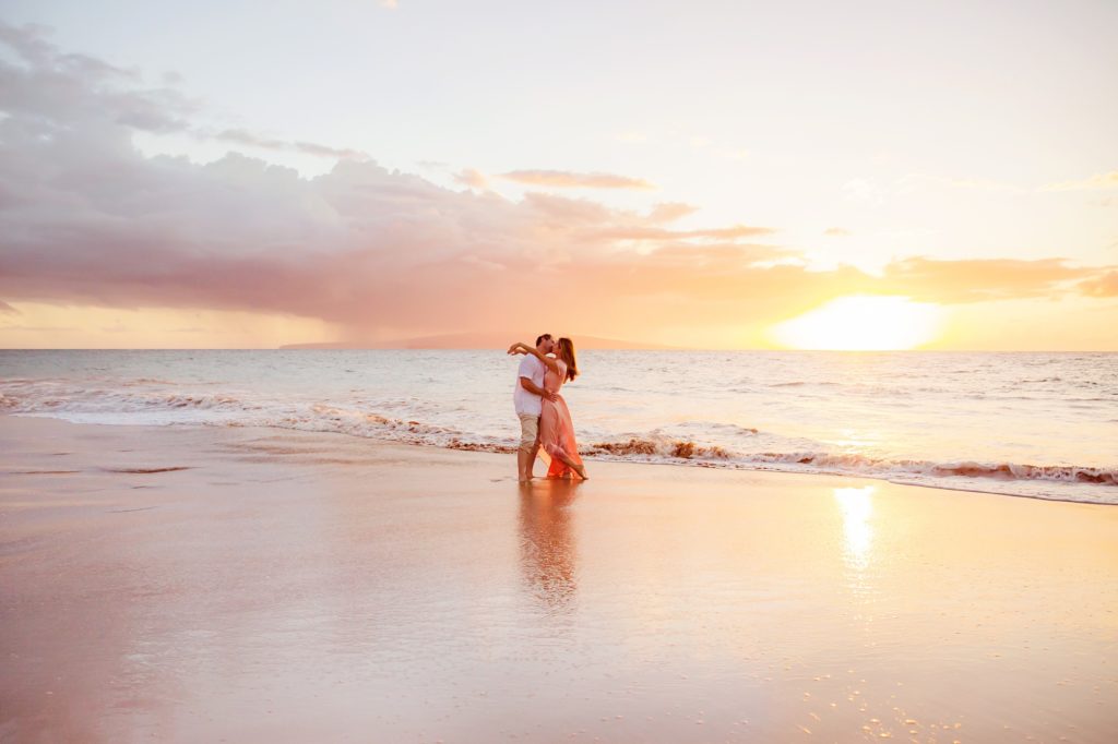Wailea Sunset Proposal Photography - Love + Water