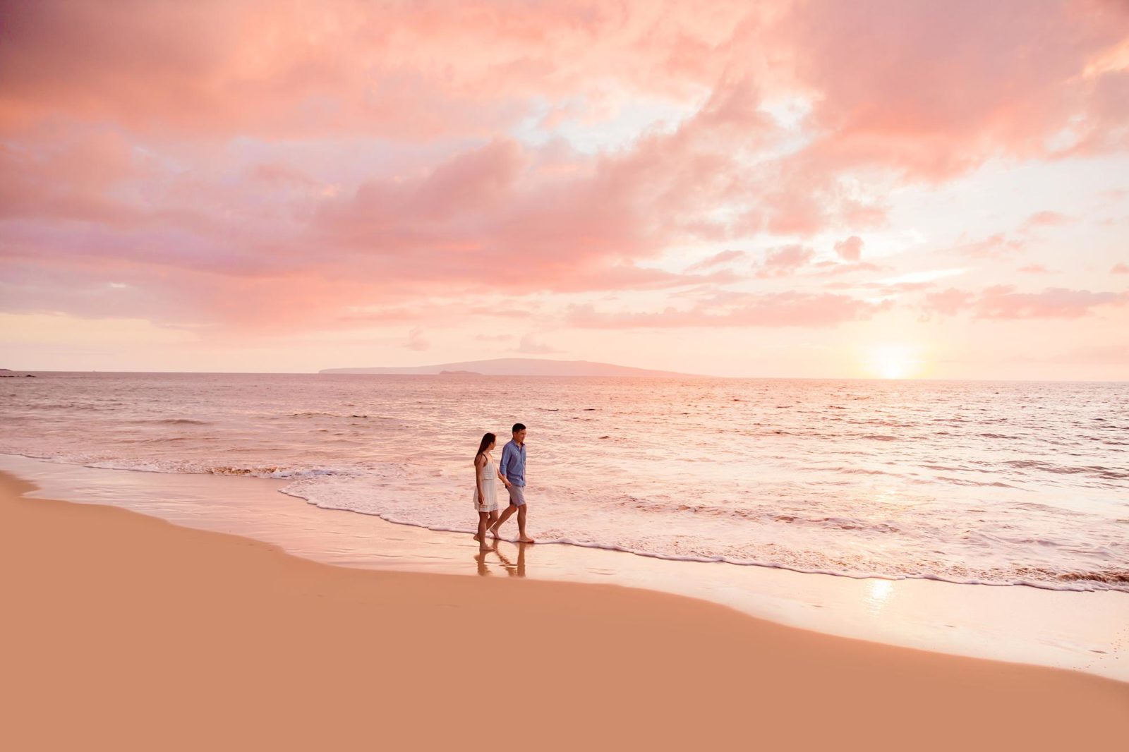 Maui Sunset Proposal Portraits - A gorgeous, still and cloudy afternoon
