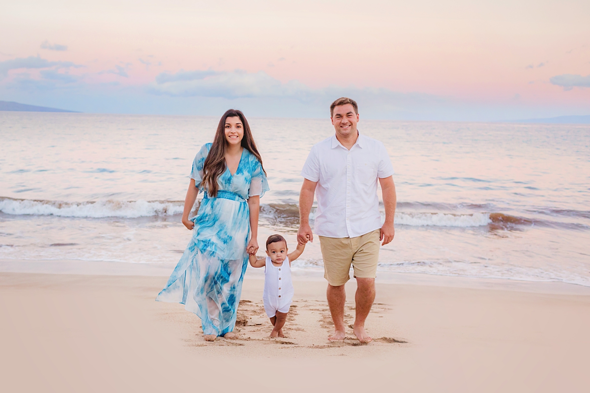 Fun Maui family sunrise session - Love + Water Photography